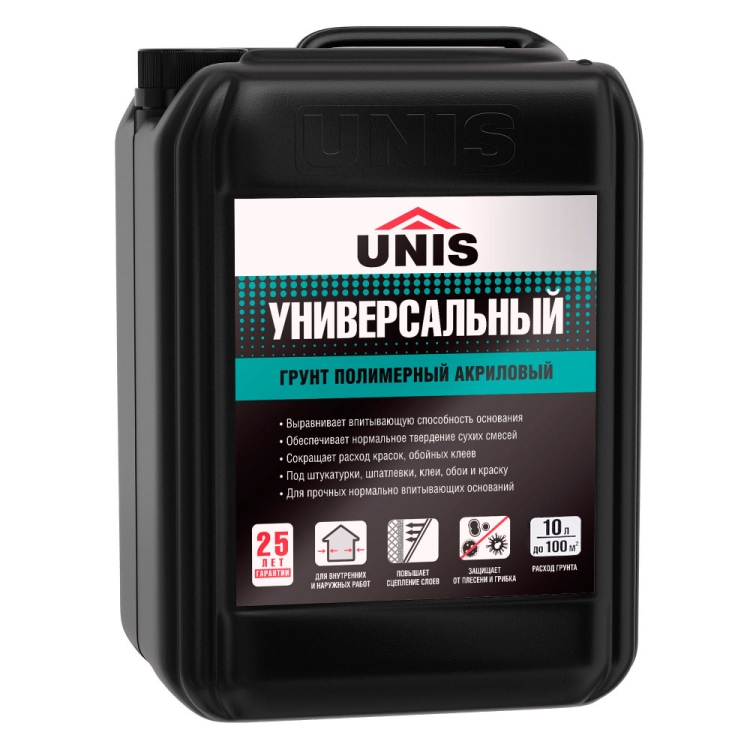 Грунтовка универсальная Unis Грунт полимерная 10 л купить в Москве в ...